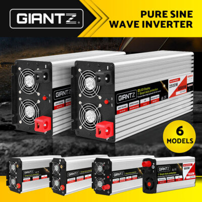 Giantz Pure Sine Wave Power Inverter 12V to 240V 600W-3000W Camping ...