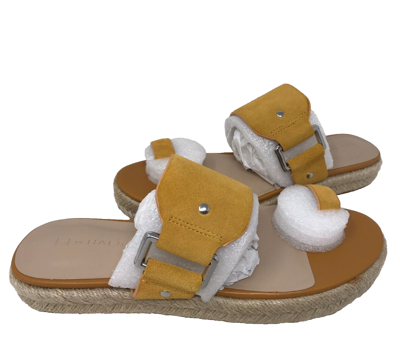 H By Halston Women's Amber Comfort Savannah Slide Sandals W/Toe Ring ...