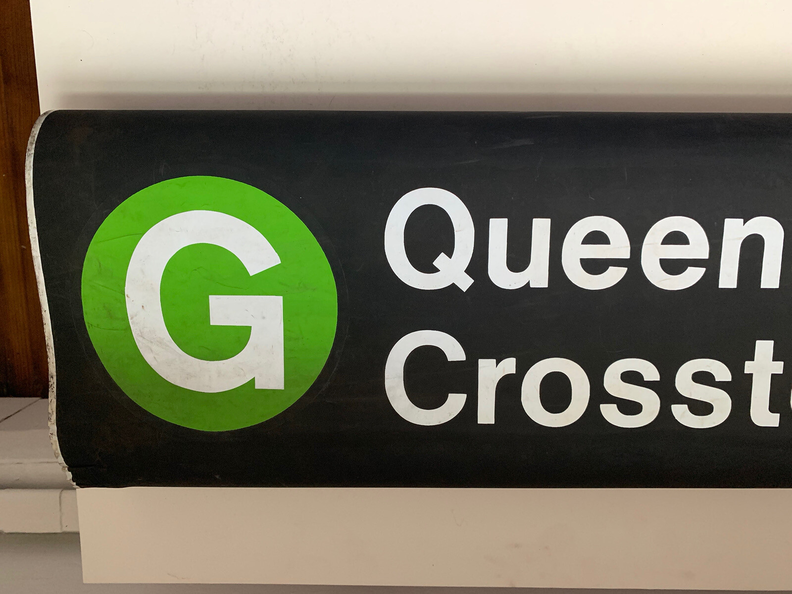 NYC SUBWAY ROLL SIGN G QUEENS BOULEVARD CROSSTOWN MANHATTAN BROOKLYN ...