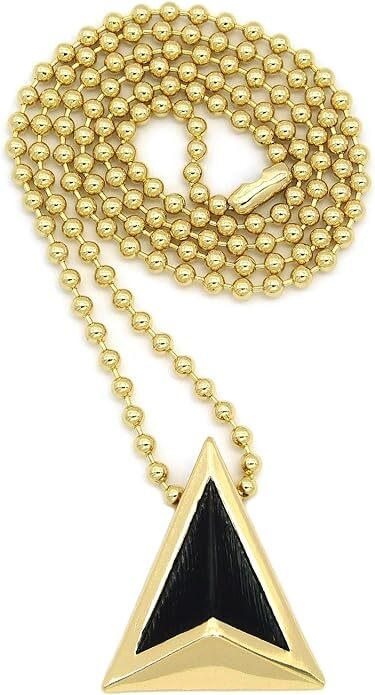 Daft Punk Get Lucky Triangle Bling Pendant & 3mm 24" Ball Chain Hip Hop ...
