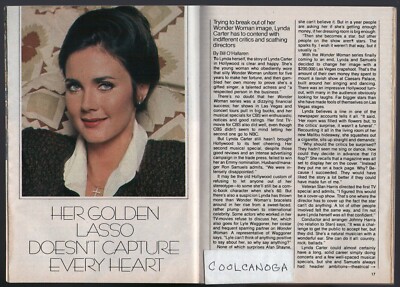 1981 TV ARTICLE ONLY ~ BEAUTIFUL LYNDA CARTER is WONDER WOMAN / 3 PAGES ...