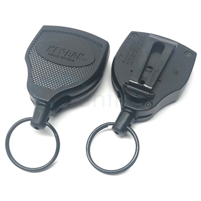 KEY BAK Super 48 Heavy Duty Retractable Key Chain Ring Belt Clip 120cm ...