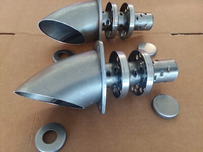 3.5" Fenderwell Turn Out Header Muffler Inserts (Pair) | Vintage Part