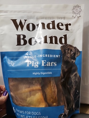 Amazon Brand Wonder Bound Whole Pig Ears Puppy Large Medium Dog Treats ...
