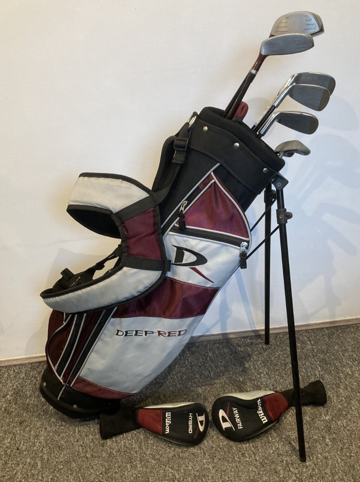 Matching KIDS/JUNIOR WILSON DEEP RED GOLF SET, WILSON STAND GOLF BAG, 7 ...