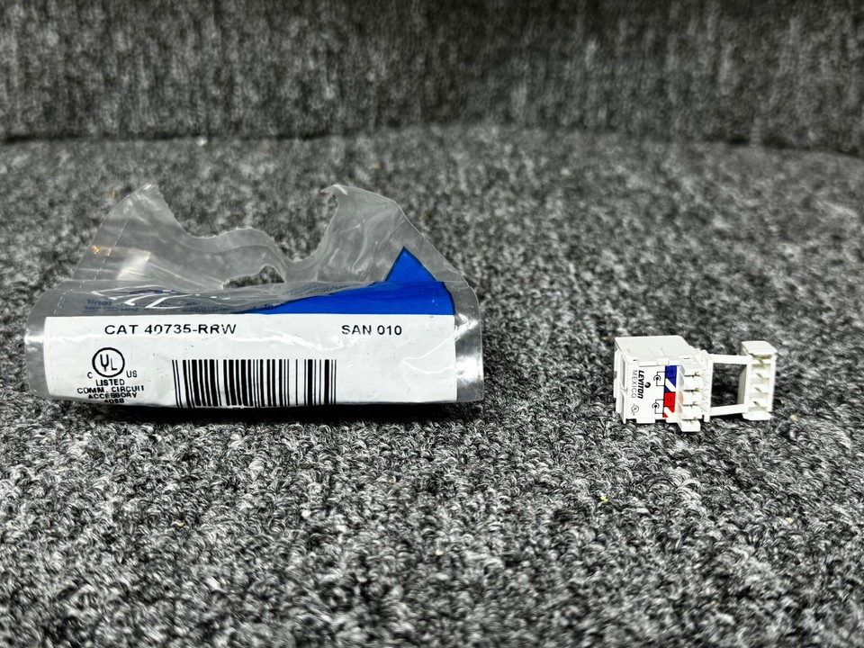 LOT OF TWO Leviton 40735-RRW QuickPort RCA 110-Type, Red Barrel, White ...