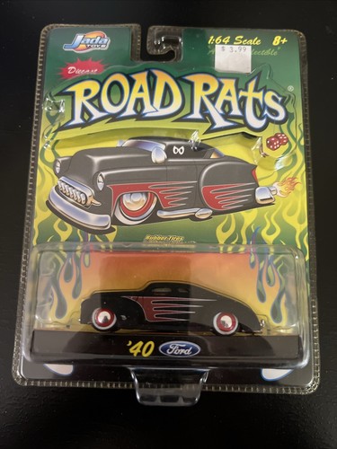 Jada Road Rats 1940 Ford Coupe Black Primer Rat Rod Hot Rod 1:64 ...