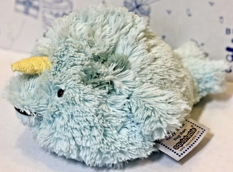 Squishable Narwhal Whale Unicorn Snugglemi Plush Blue Pillow Doll Toy Stuffed | eBay