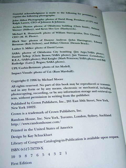 MICHAEL MOORE Autographed - DOWNSIZE THIS! Book - Director of "Roger ...