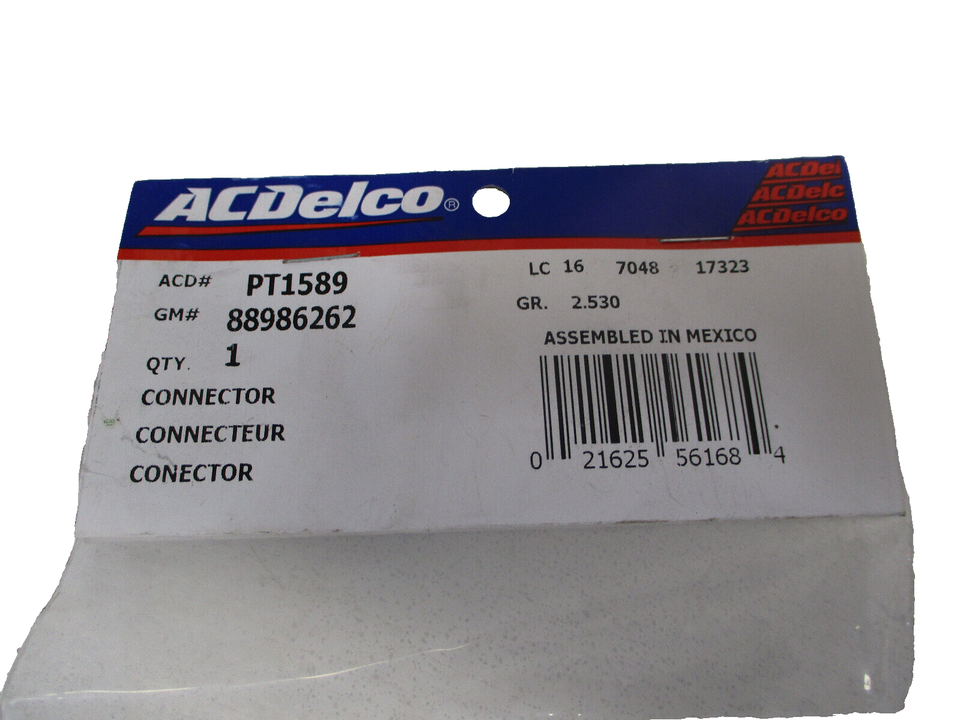 88986262 GM WIRING HARNESS CONNECTOR KIT GENUINE GM AC DELCO PT1589 | eBay