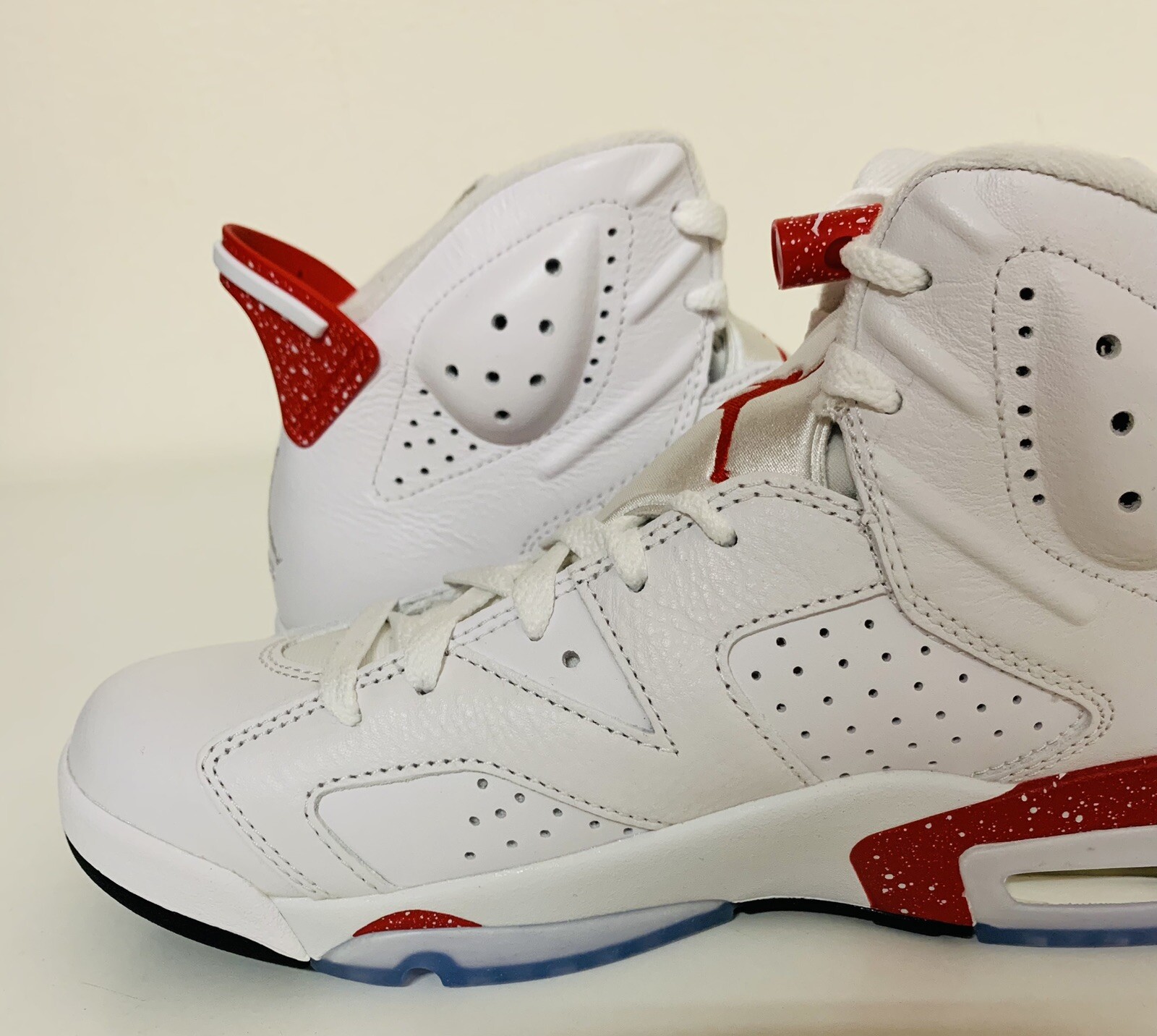 Nike Air Jordan 6 Retro Red Oreo Mens Sz 7.5/ Women’s Sz 9 White Red ...