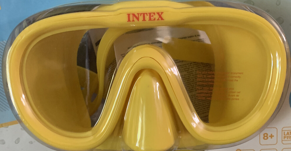 INTEX Sea Scan Swim Mask Yellow Polycarbonate Lens PVC/Rubber 8+ New | eBay