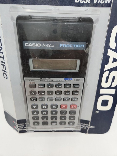 Casio Fx-82lb Fraction Vintage Scientific Calculator 1989 Flip Hard ...