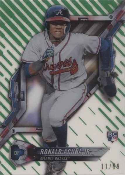 2018 Topps High Tek - Pattern 1 Waves/Diagonals Green Rainbow Foil #HT ...