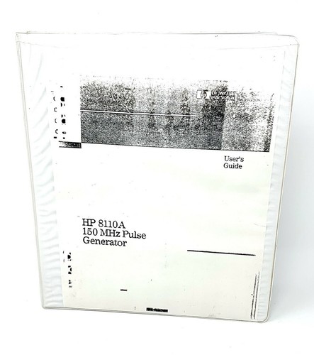 HP 8110A 15MHz PULSE GENERATOR USER'S GUIDE *COPY* | eBay