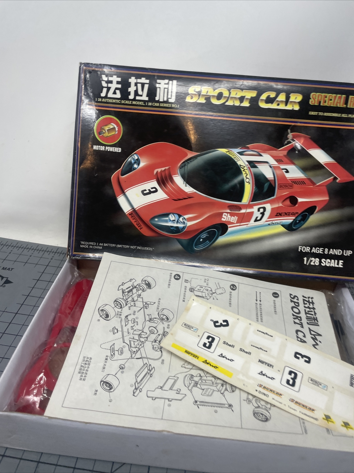 Ferrari Dino Motor Powered Model Kit 1/28 Japan Model Kit He-8801 | eBay