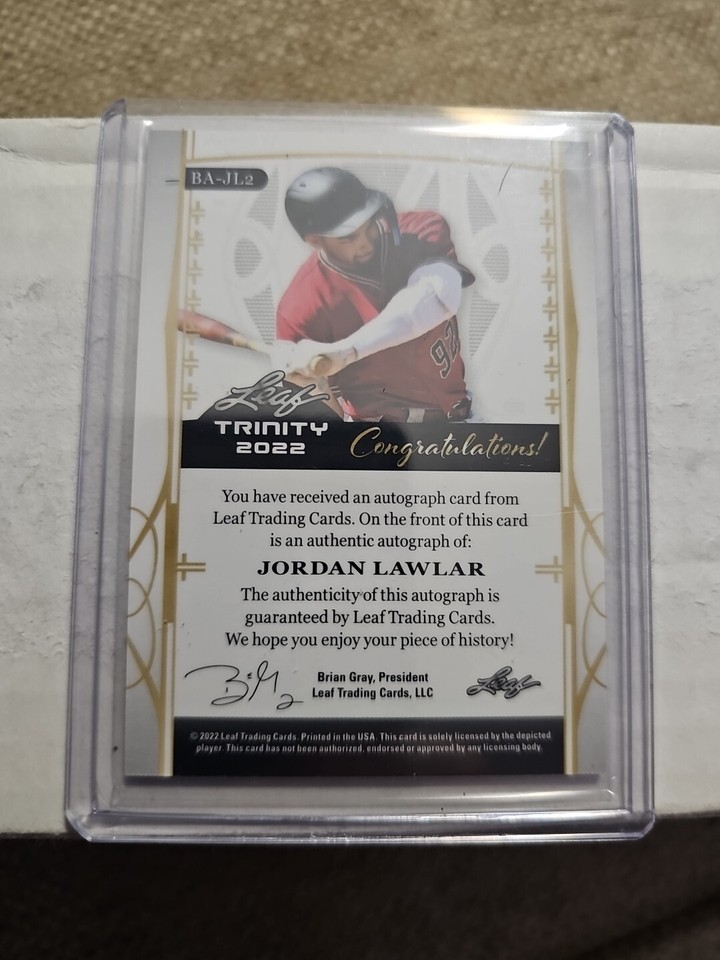 2022 leaf trinity jordan lawlar ba-jl2 51/99 | eBay