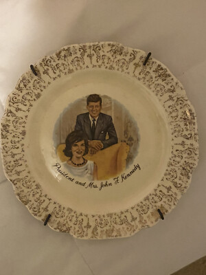 President Kennedy and Mrs. John F. Kennedy Plate Jackie O Collectors ...