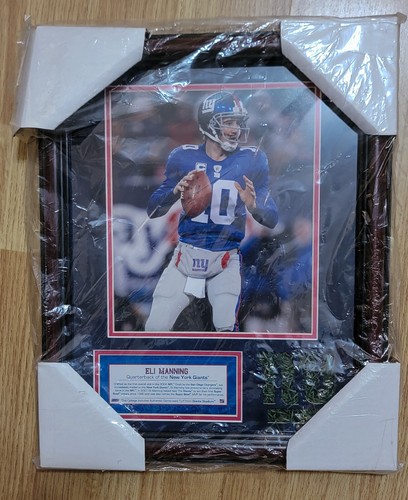 2007 Steiner Eli Manning Giants Stadium Game-Used Turf Framed Wall Art ...