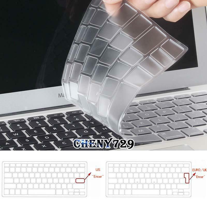 UK / USA Layout Silicon Rubber Keyboard Cover For Apple Macbook Air Pro ...