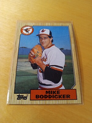 1987 Topps #455 MIKE BODDICKER Baltimore Orioles Baseball Card, Pitcher ...