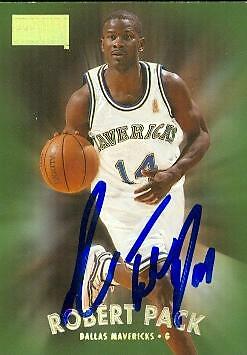Robert Pack autographed Basketball card (Mavericks) 1997 Skybox Premium ...