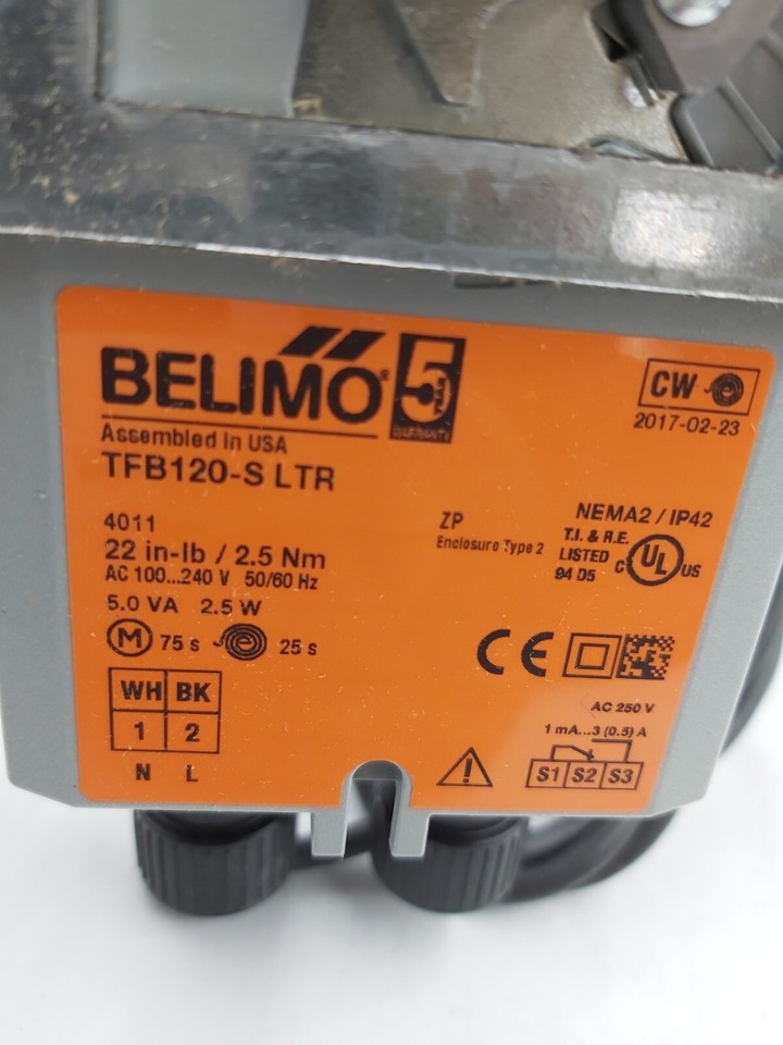 NEW Belimo TFB120-S LTR, Dayton Backdraft Shutter Motor | eBay
