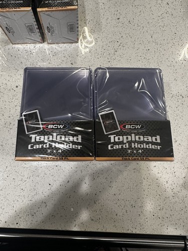 BCW 3X4 Thick Card Toploaders 4 Packs of 25 per pack for up to 59pt ...