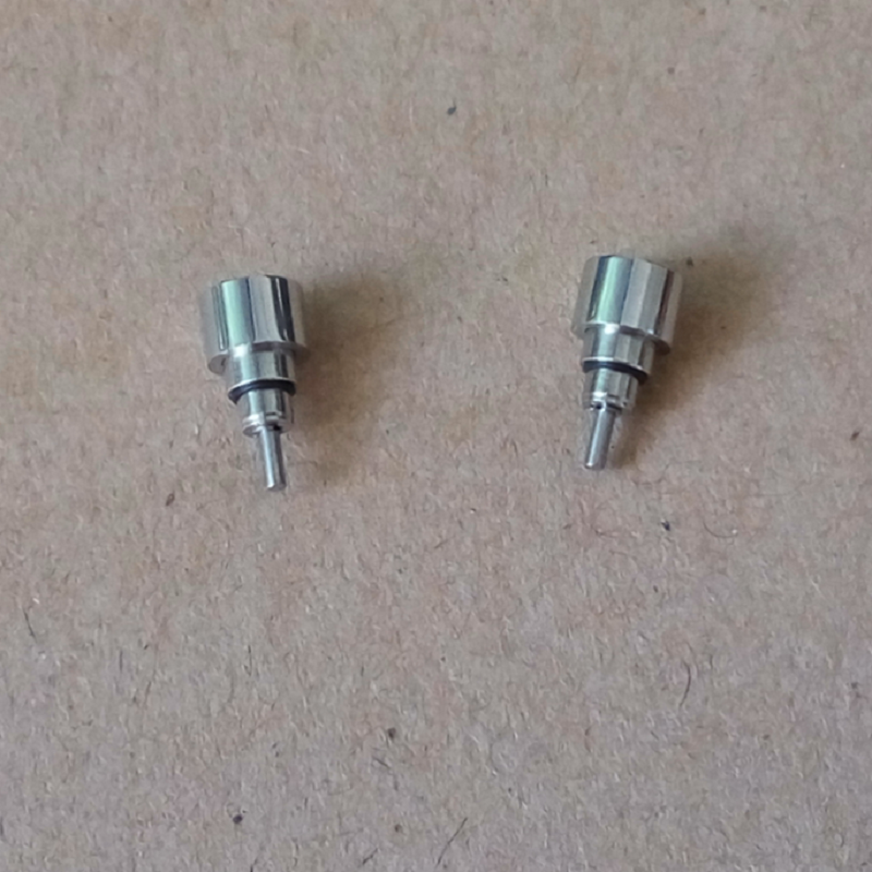 Stainless Steel Silver Classical Drive in Watch Pusher Button Crown Set ...