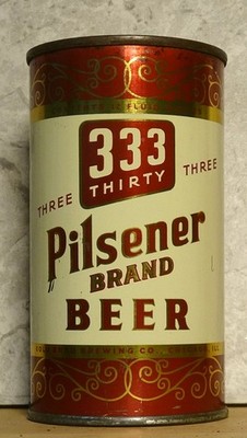 333 - THREE THIRTY THREE - PILSENER BRAND BEER - BOCK - FLAT TOP ...