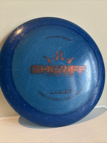 Dynamic Discs Lucid Sheriff 172g Blue with Silver Sparkle Metal Flake ...