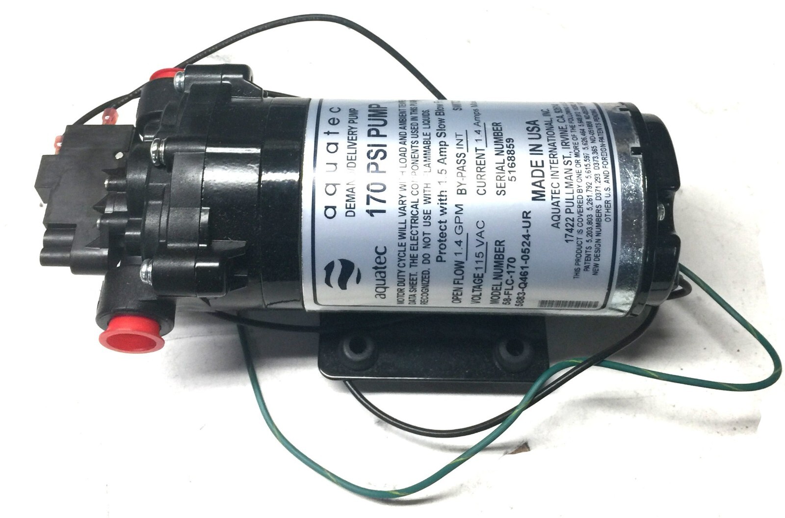 AQUATEC 220 PSI Extractor Pump (Mytee, EDIC, Sandia, Ninja) 115-Volt | eBay