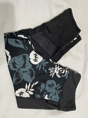 LuLaRoe Rise Leggings Womens Size 2X Black Floral 7/8 Length Hip Pocket ...