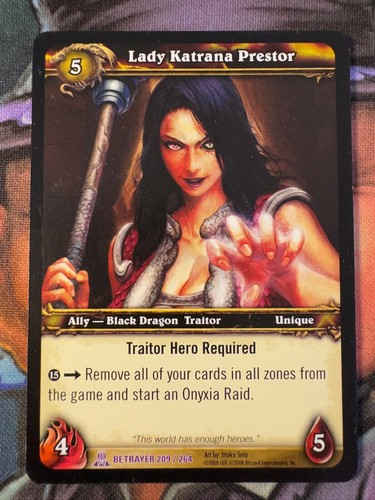 World of Warcraft TCG Betrayer 209/264 Lady Katrana Prestor | eBay