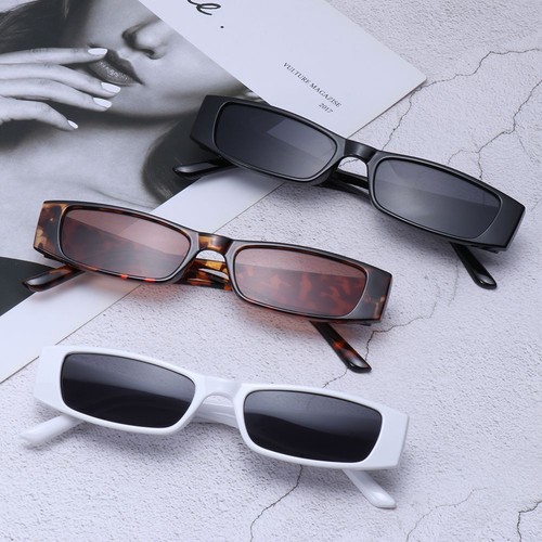 Retro Sun Glasses Small Frame Small Rectangle Sunglasses Narrow ...