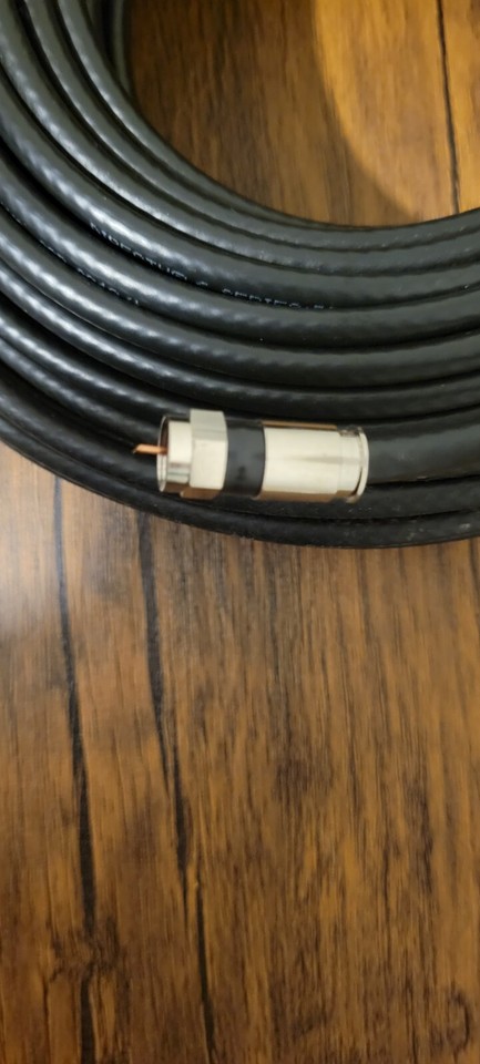 100 Foot RG6 burial Coax with ground wire for catv cable satellite ...