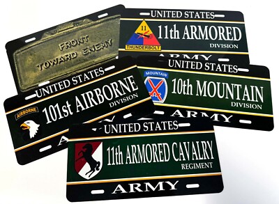 5 US Army Armor Tank Division Aluminum License Plates | eBay