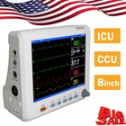 8"ICU CCU Vital Sign Patient Monitor ECG NIBP RESP TEMP SPO2 Hospital ...