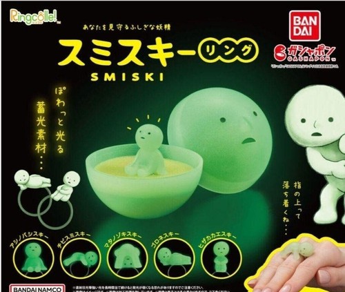 SMISKI Ring GASHAPON Gacha Ringcolle Complete 5 pieces Set GLOW IN THE ...