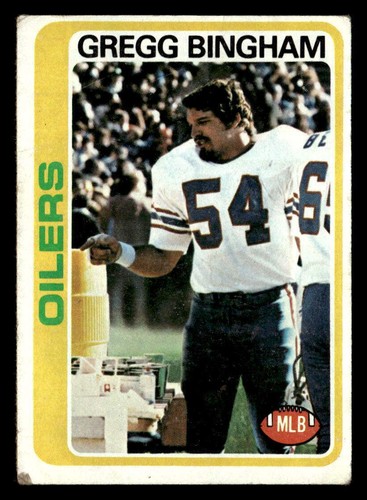 Gregg Bingham 1978 Topps Card #224 Houston Oilers | eBay