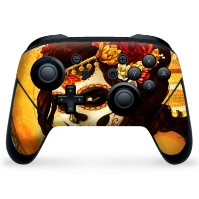 Nintendo Switch Pro Controller Skin Decal Vinyl Wrap - Skull Dia de Los ...