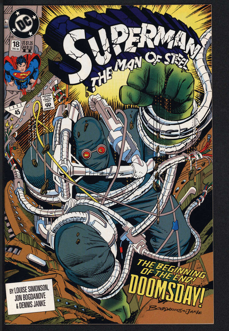 SUPERMAN MAN OF STEEL #18 9.2 // 1ST APPEARANCE DOOMSDAY 1992 | eBay