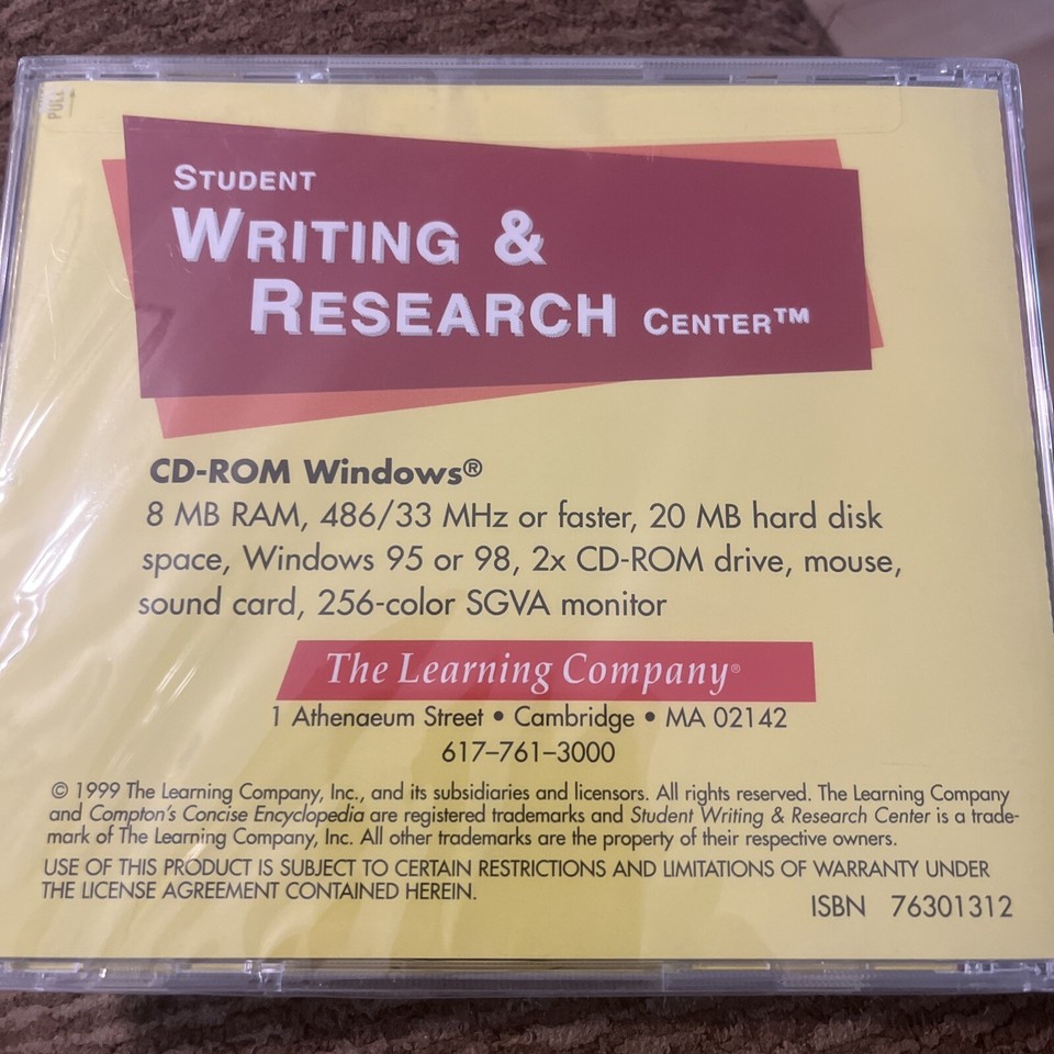 Student Writing Research Center with Compton's Encyclopedia THE ...