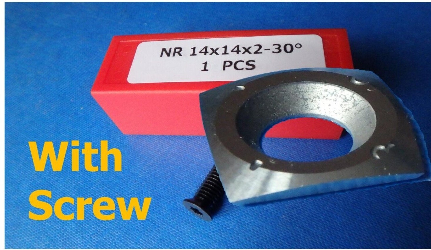 1 X Carbide Tip Insert Blade 14mm Rounded Square Negativ Rake for ...