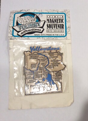 Yellowstone National Park Map Rubber Fridge Magnet New in Bag | eBay