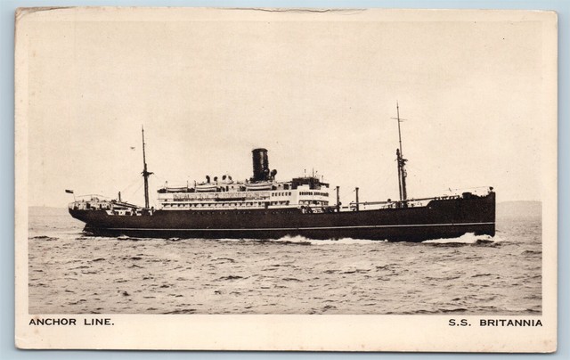 Postcard Anchor Line SS Britannia Steamer Steam Ship c1930s V2 | eBay