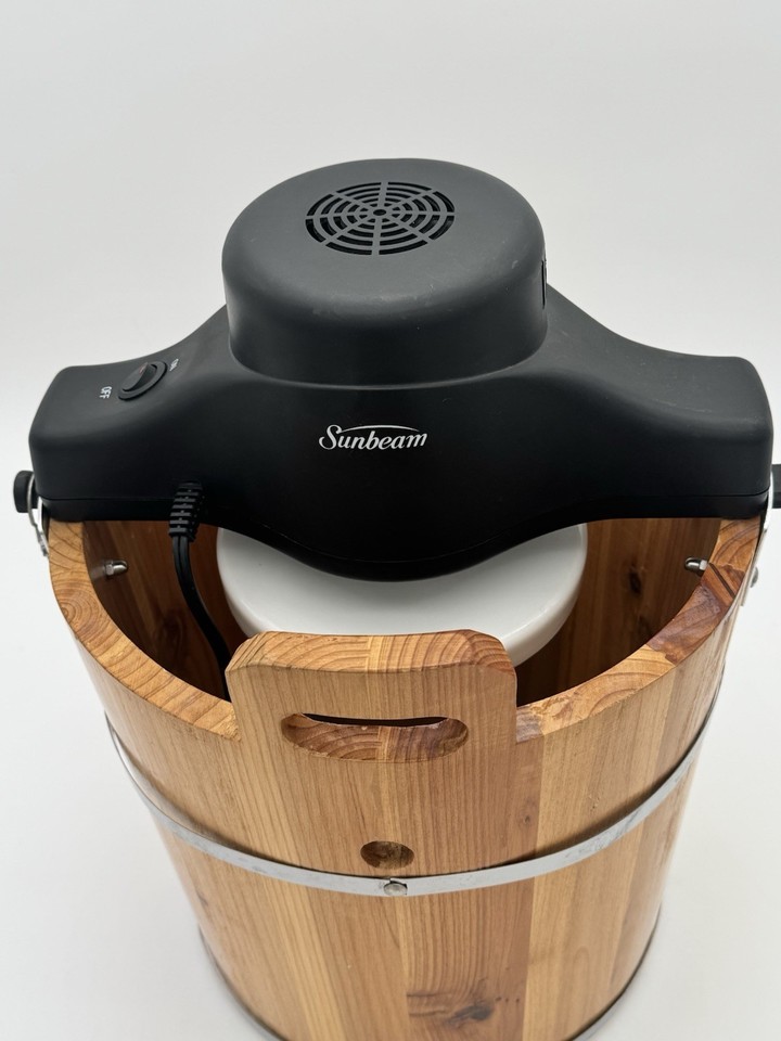 Sunbeam Ice cream Maker wooden Bucket 4 QT | eBay