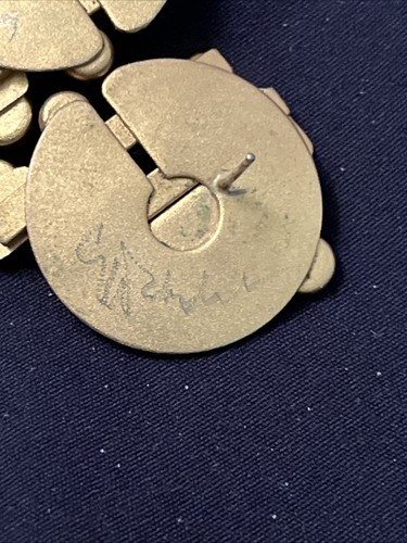 Vintage Sign Gale ROTHSTEIN Gold Tone Multi Color Cabochon Modern Post ...