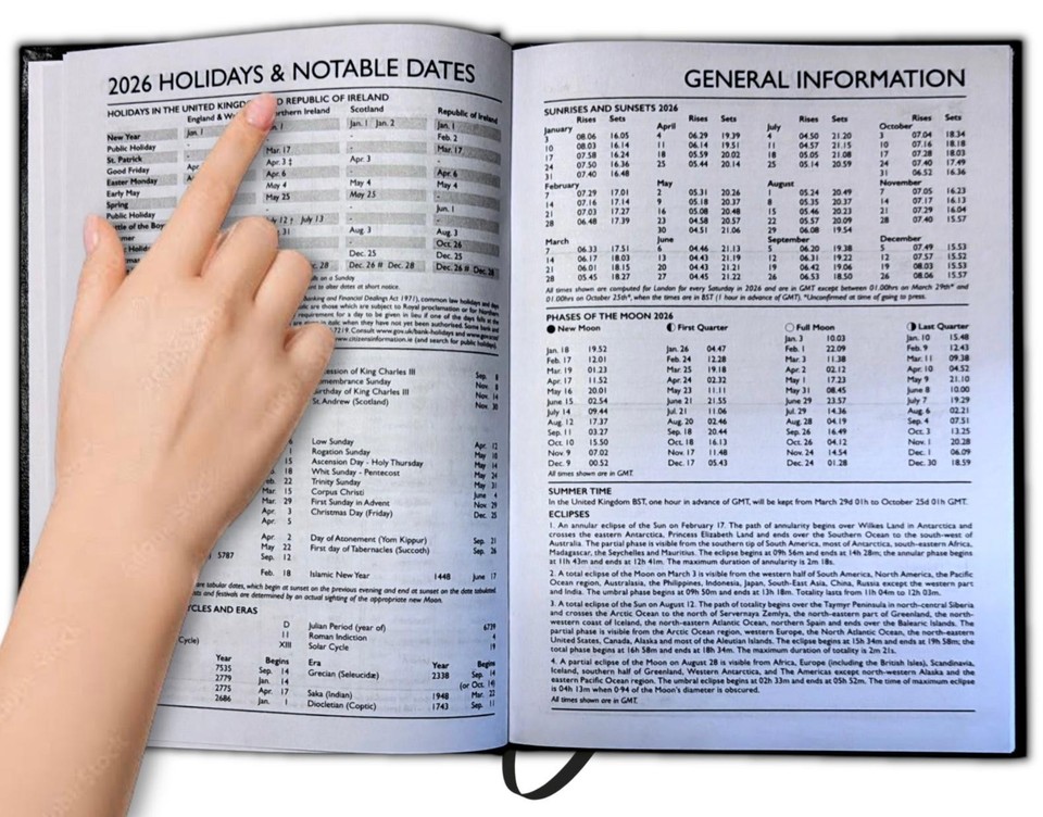 2026 A4 A5 A6 Day to Page / Week To View Diary Full Year Planner Desk ...