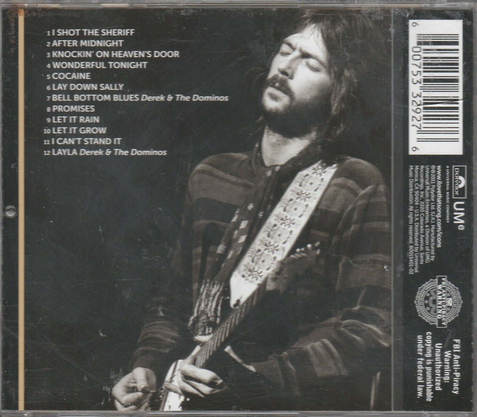 Eric Clapton Icon CD L@@K Scans Free & Fast Shipping Best Deal L@@K ...